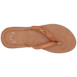 Roxy Women's Liza FLIP Flop Sandal, Tan Combo, 8