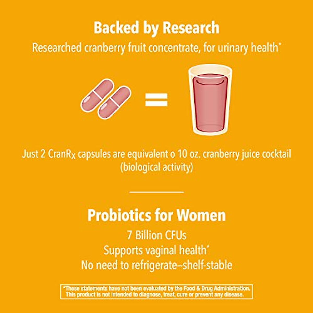 Nature’s Way CranRx Women’s Care with Probiotics, 7 Billion Active Probiotic Cultures, Urinary Health*, 60 Capsules