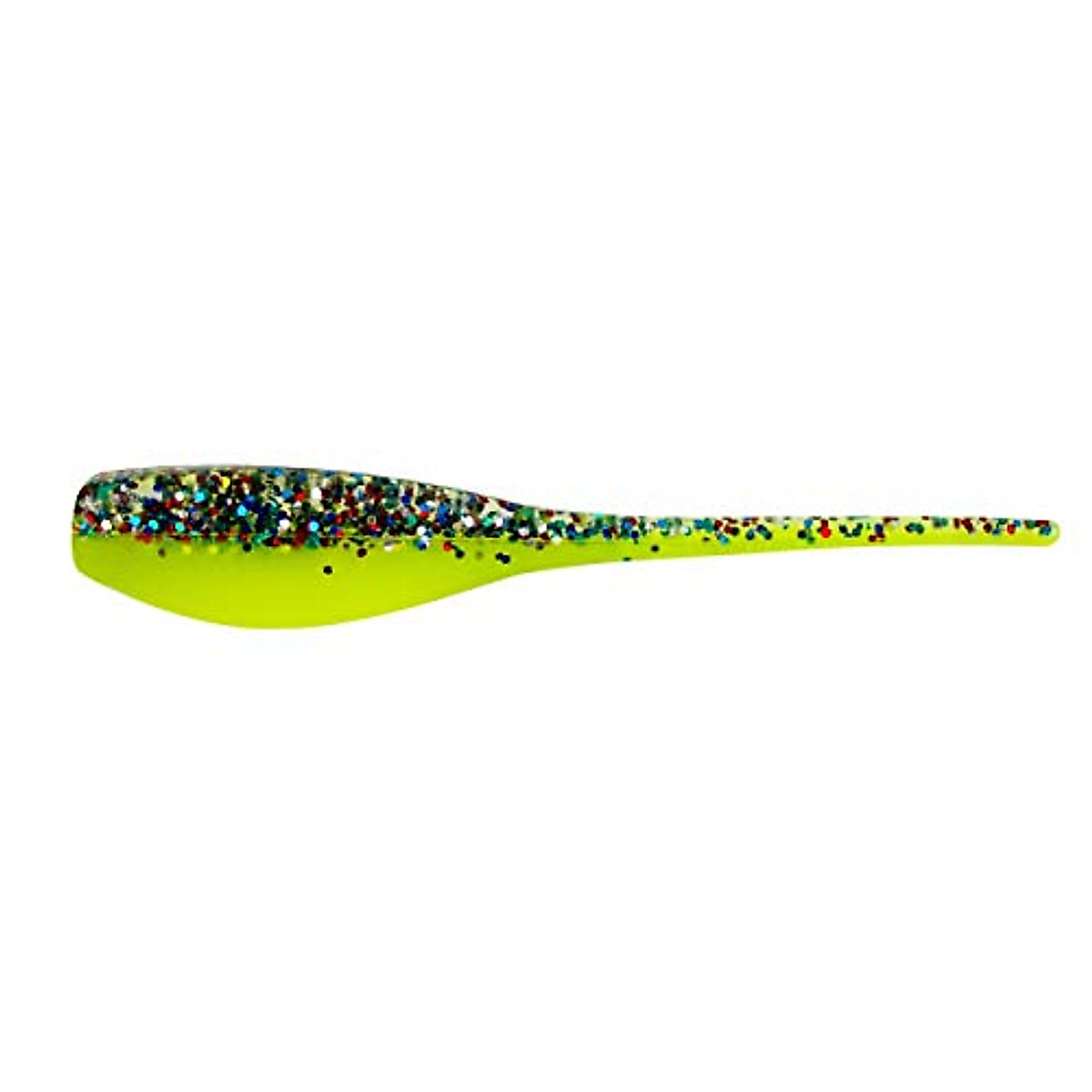 Bobby Garland Mo' Glo 2" Baby Shad Glow-in-The-Dark Soft Plastic Fishing Lure, Fishing Gear and Accessories, 18 per Pack, Green Lantern