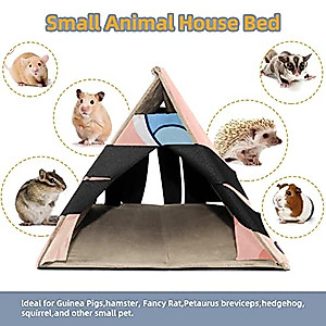 Y-DSIWX Guinea Pig House Bed, Rabbit Large Hideout, Small Animals Nest Hamster Cage Habitats Cute Singing Birds