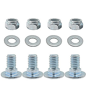 4pk 710-0451 710 0451 Stainless Steel Mounting Carriage Bolt Nuts kit fits Cub Cadet MTD 784-5580 710-0451 712-04063 Snowblower Skid Shoe (5/16-18)3/4"