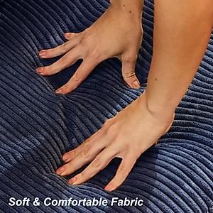 Belffin Modular Sectional Sofa with Storage Ottoman Seats, Corduroy Convertible Oversized Modular U-Shaped Sectional Couch for Living Room, Blue