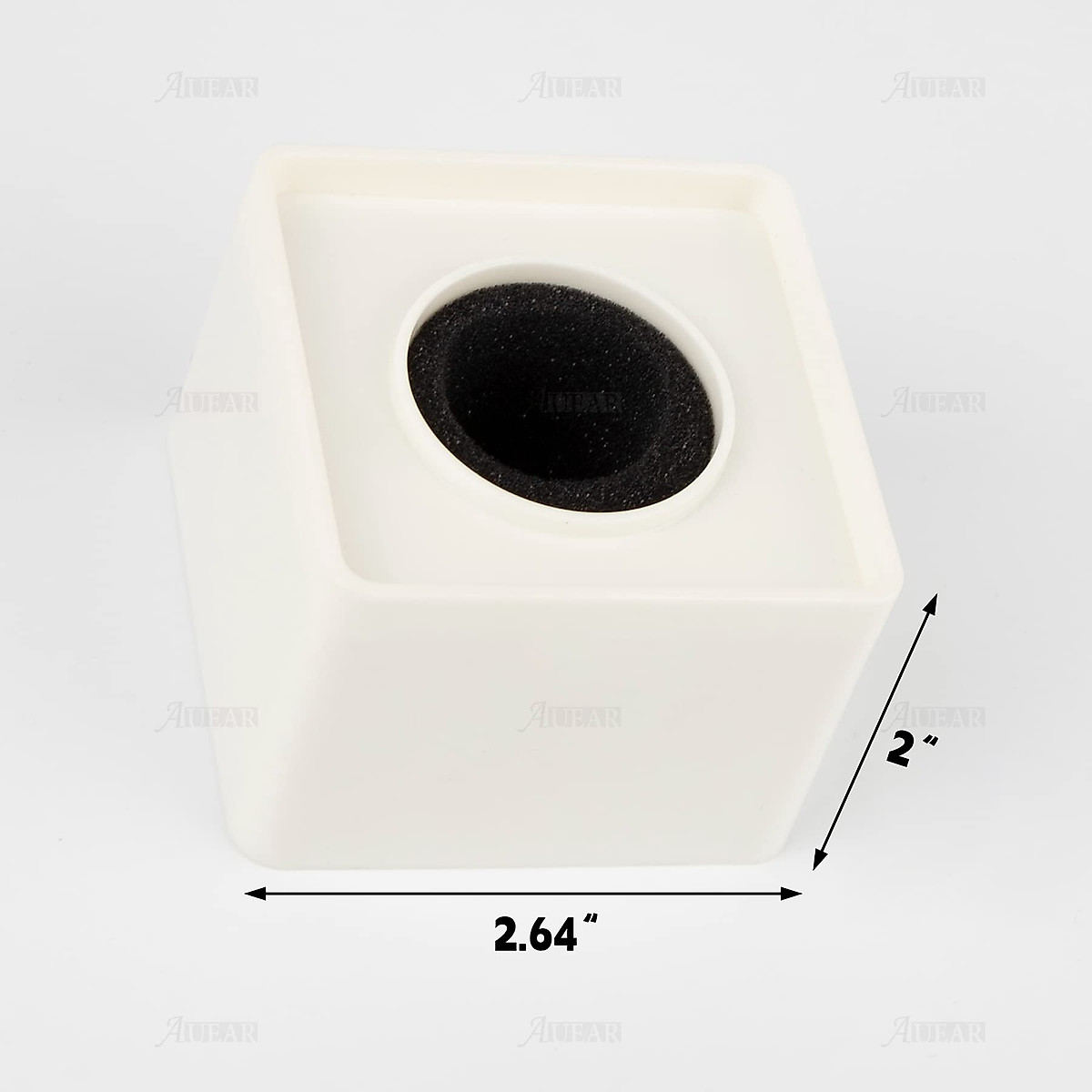 AUEAR, Square White Mic Flag Cube Shaped Microphone Logo Custom Flag for News Interview KTV