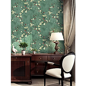 Peel and Stick Wallpaper Floral Contact Paper Floral Wallpaper Removable Wallpaper Waterproof Wallpaper Vinyl Roll for Wall Furniture Cabinet 118"x17.7"