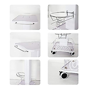 Beauty Trolley Cart with Wheels, Salon Spa Rolling Trolley, Metal Trolley Cart, Beauty Machine Trolley for Spa Beauty Salon, Load 135Lbs for Hair Salon, Spa Salon