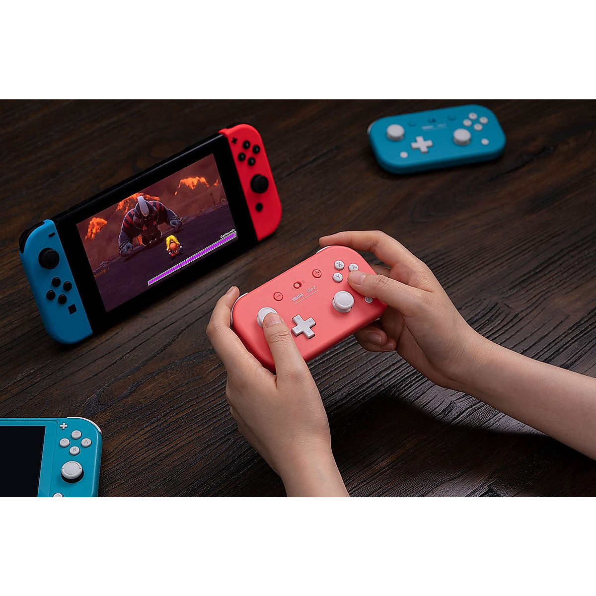 8Bitdo Lite 2 Bluetooth Gamepad for Switch, Switch Lite, Android and Raspberry Pi (Pink)
