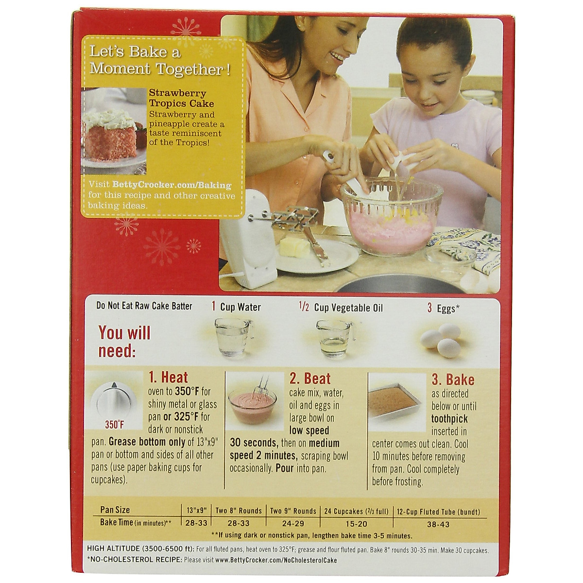 Betty Crocker Super Moist Strawberry Cake Mix, 15.25 oz (Pack of 6)
