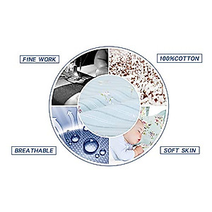 FADFAY Floral Duvet Cover Queen 100% Cotton Blue Green Farmhouse Bedding Super Soft Reversible Striped French Country Bed Cover Purple Hydrangea and Peony Print Zipper Comforter Cover 3 Pieces