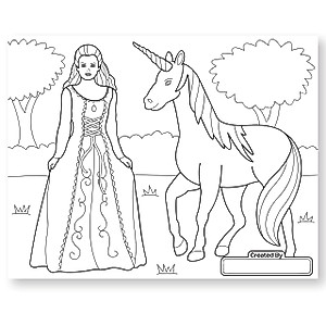 Melissa & Doug Jumbo 50-Page Kids' Coloring Pad Activity Book - Princess and Fairy