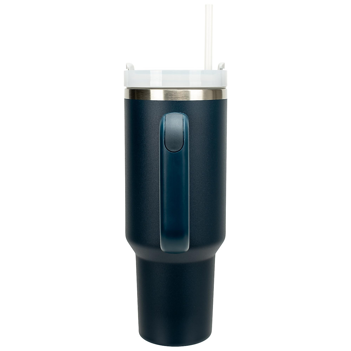 Elanze Designs I Drink Coffee Like A Gilmore Girl 40 oz. Stainless Steel, Large Water Bottle Coffee Mug, Spill & Leak Resistant, Thermal Travel Tumbler with Handle, Lid & Straw, Navy Blue