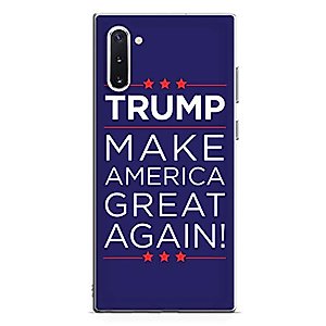 Inspired Cases - 3D Textured Galaxy Note 10 Case - Rubber Bumper Cover - Protective Phone Case for Samsung Galaxy Note 10 - Trump - Make America Great Again - Blue