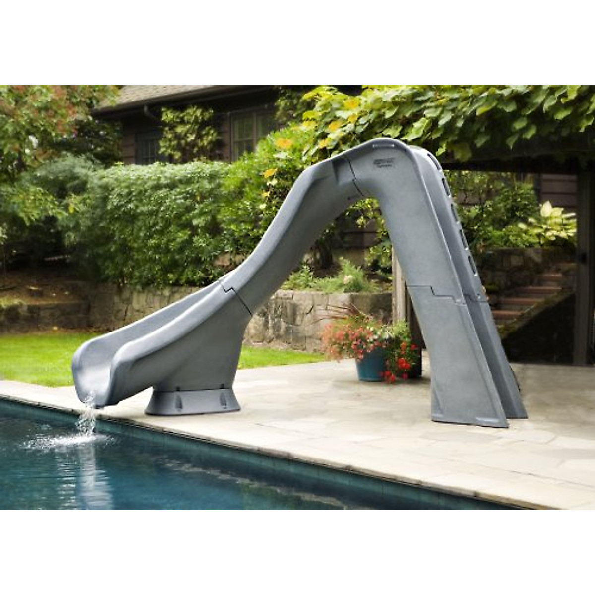 S.R. Smith 670-209-58124 Typhoon Right Curve Pool Slide, Gray Granite