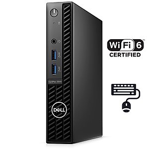 Dell Optiplex 3000 MFF Business Desktop, Intel i5-12500T Processor, 32GB RAM, 1TB PCIe SSD, HDMI, DisplayPort, RJ45, Wi-Fi 6, Wired Keyboard & Mouse, Windows 11 Pro