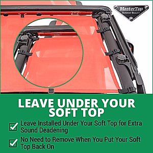 MasterTop Bikini Mesh Top Sunshade - Fits Jeep Wrangler TJ 1997-2006 - Jeep TJ Bikini Top Jeep TJ Sunshade Jeep TJ Mesh Top Jeep TJ Sun Shade Jeep TJ Top Bikini - (Red 97-06 Half Top)