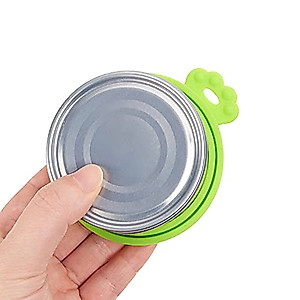 PetBonus Silicone Pet Can Lids, Dog Cat Food Can Cover, Universal Size Can Tops, 1 fit 3 Standard Size Food Cans, BPA Free Dishwasher Safe