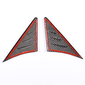for Supra GR A90 A91 MK5 2018-2024 Rearview Mirror Side Triangular Spoiler Trim,Channel The Car Air,Reduce The Car Noise During Driving,Anti-Buffeting Wind Deflector,Black Real Carbon Fiber