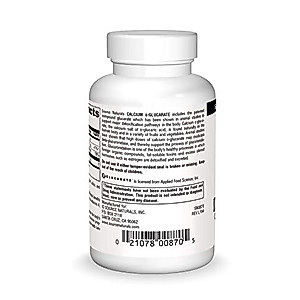 Source Naturals Calcium D-Glucarate 500mg Cellular Detoxifier - 60 Tablets
