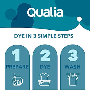 Qualia Synthetic Fabric Dye, Easy to Use, Perfect for Synthetic Fabrics: Polyester, Spandex, Nylon, and More, Ultra-Concentrated Colors for Vibrant Results, Pearl Blue, 1 Pack