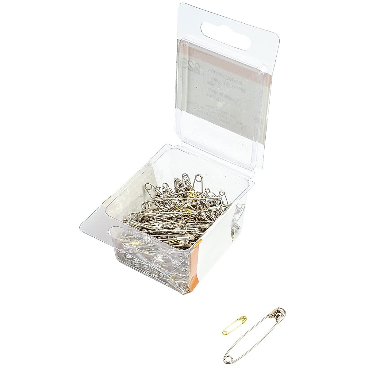 Singer 00205 Safety Pins Value Pack, Assorted Sizes, 225-Count