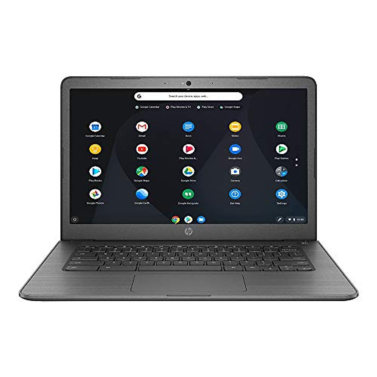 2022 HP Chromebook 14" HD Touchscreen Laptop Computer, Intel Celeron N3350 Dual-core Processor, 4GB RAM, 32GB eMMC, HD Webcam, Intel HD Graphics 500, USB-C, Chrome OS, Gray, 32GB SnowBell USB Card