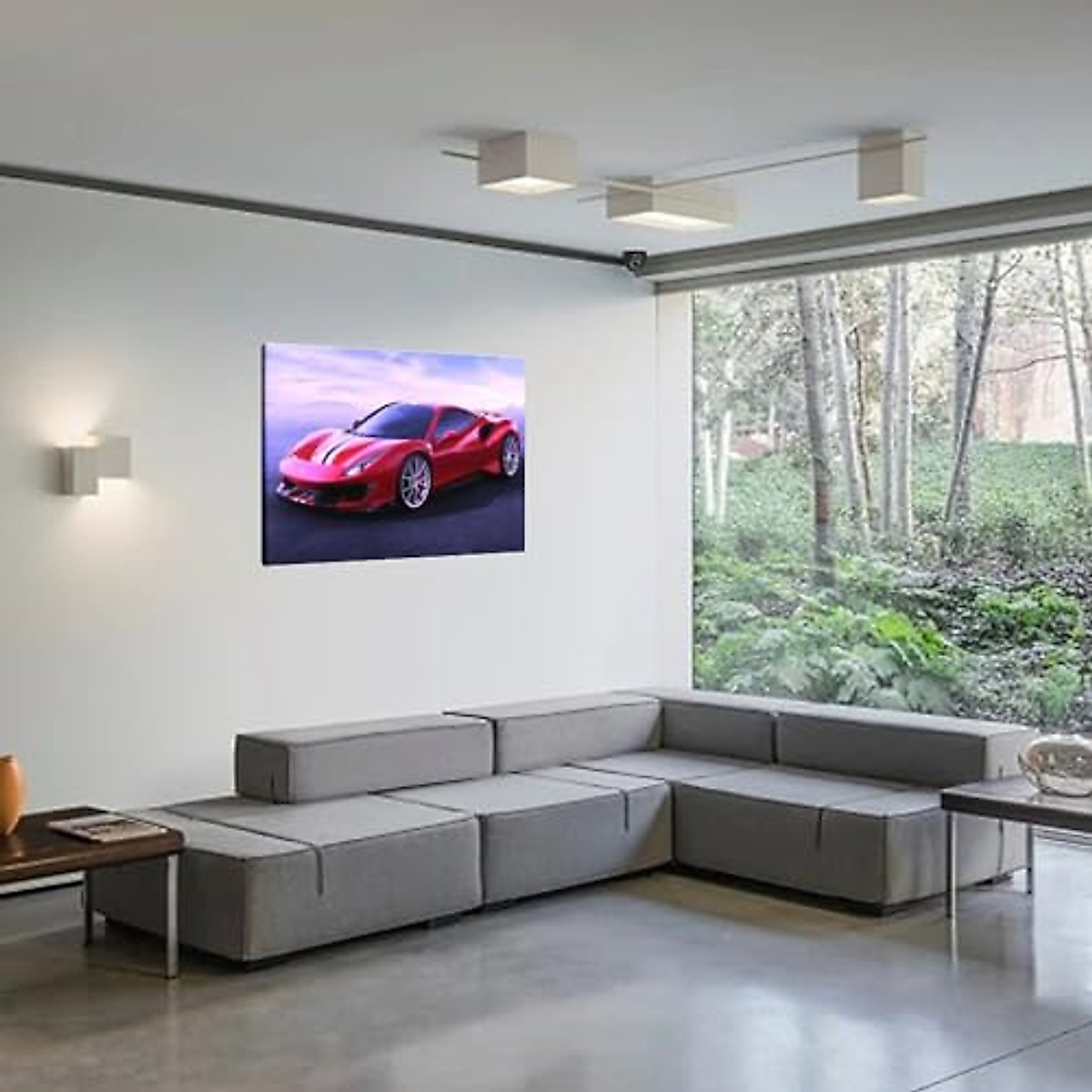 Car Poster Ferrari F40 Supercar Posters Racing Car Canvas Wall Art For Boy's Bedroom SuperCar Wall Decor Frame-style 30x20inch(75x50cm)