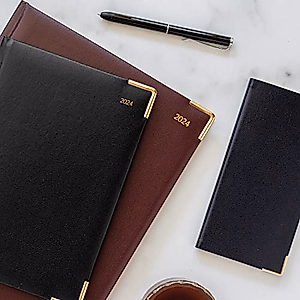 Letts of London Classic Weekly Planner, 12 Months, January to December, 2024, Appointments, Gold Corners, Quarto Size, 10.25" x 8.25", Blue (C32YBE-24)