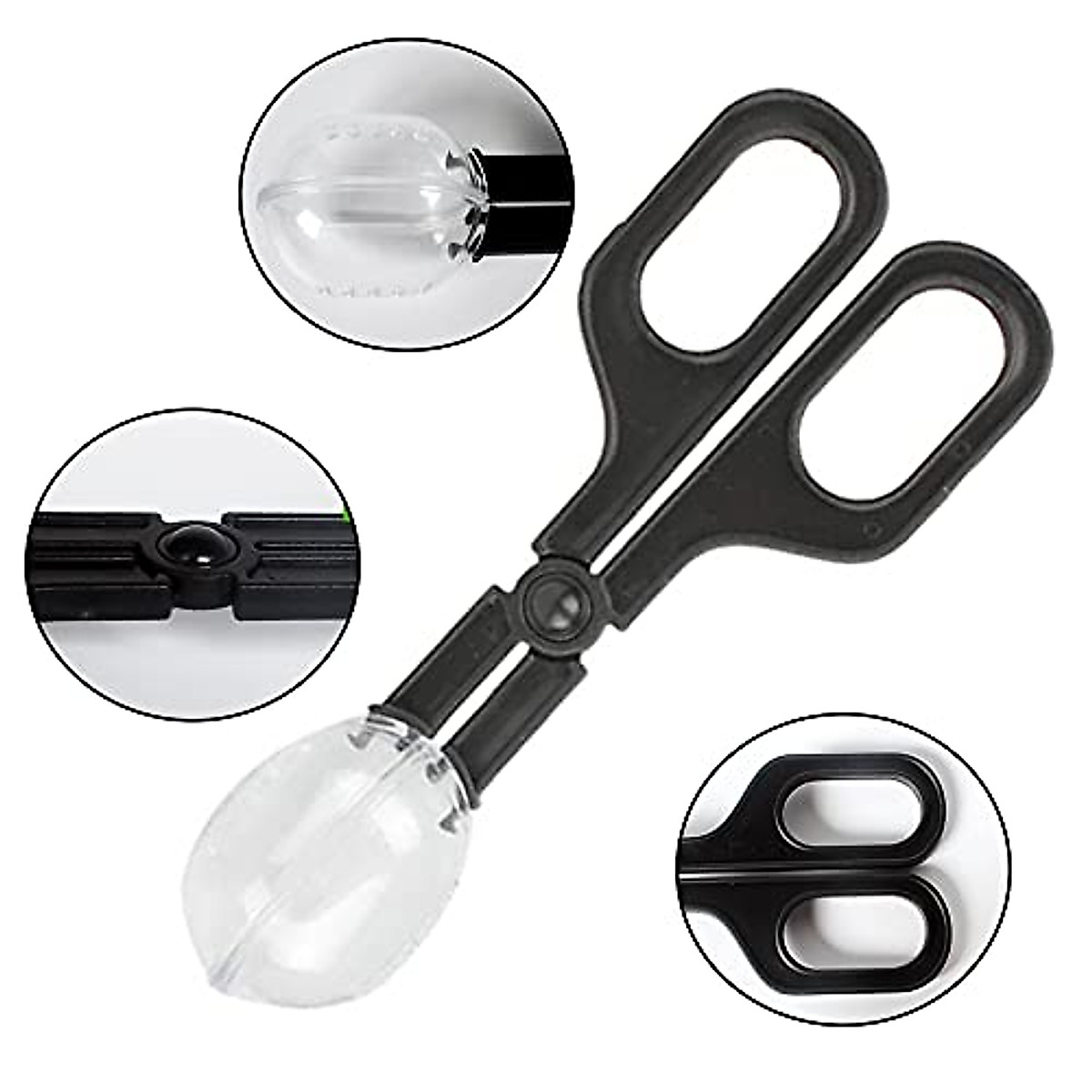 SWENSENLin 3 Pieces Reptile Feeding Clip Tongs Reptile Feeding Scooper Clamp Lizard Beetle Insect Catch Clamp for Tortoise Lizard Frog Spider Tarantulas