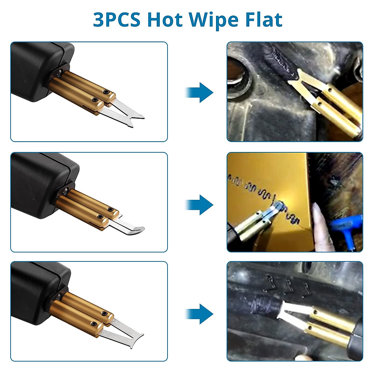 AUTOUTLET 120W Plastic Welding Kit Plastic Welder with 400pcs Hot Staples, Handy Hot Stapler Plastic Repair Kit for Repairing Cracked Plastic Parts of Car