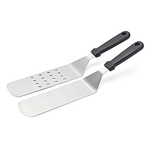 Amazon Basics 15-Piece Stainless Steel Barbeque Griddle Accessories Set with Carry Bag