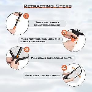 KastKing Brutus Fishing Net, Fish Landing Net, Lightweight & Portable Fishing Net with Soft EVA Foam Handle, Holds up to 44lbs/20KG, Fish-Friendly Mesh for a Safe Release, Silicone S