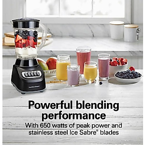 Beach Smoothie Blender with 650W Peak Power, Wave Action System, 12 Functions, 48 oz BPA-Free Jar, and Ice Sabre Blades