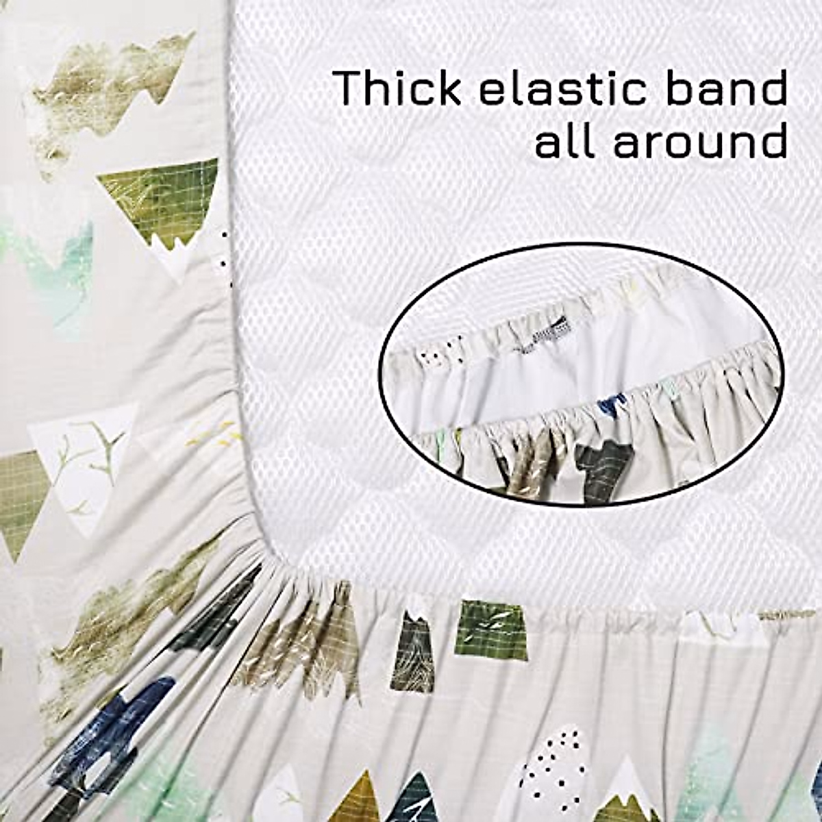 TANOFAR Mountains Baby Boy Crib Sheet Toddler Bed Sheets Soft Breathable Nursery Bedding