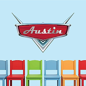 Cars Name Wall Decal - Personalized Cars Sticker for Kids Room - Racing Cartoon Wall Decor for Boys - Removable Race Car Wall Decoration for Bedroom Classroom Playroom Art Mural Vinyl Stickers