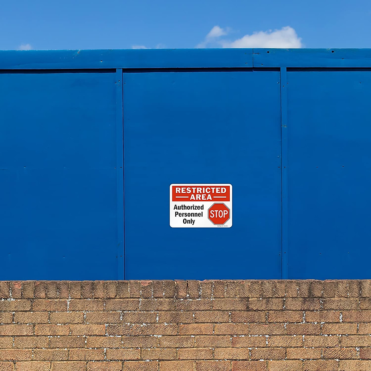 SmartSign “Restricted Area - Authorized Personnel Only” Labels | 7" x 10" Laminated Vinyl Sticker with Heavy-Duty Adhesive (Pack of 2)