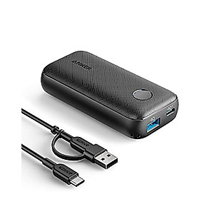 Anker Portable Charger, 10000mAh Power Bank with USB-C Power Delivery (25W), PowerCore 10000 Redux for iPhone 13/12/11 / Mini/Pro/Pro Max/XR/XS, Samsung S21 / S20, Pixel 4 / 4XL, iPad Mini, and More