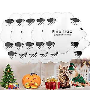 Flea Trap Refills,Discs Replacement Sticky Glue Pads Fits Most Models Flea Bed Bug Traps for Inside Your Home,Non-Toxic Odorless Eco-Friendly Family and Pet Safe(10 Pack)