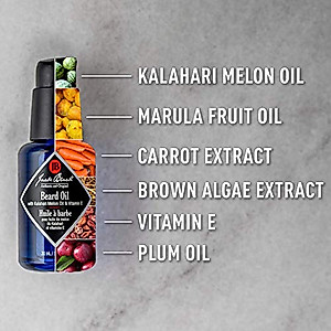 Jack Black Beard Oil for Men, 1 Fl Oz – Kalahari Melon Oil & Vitamin E – Hydrating Conditioning Oils, Softens Brittle & Dry Facial Hair, Beard Oil for Grooming