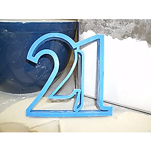 NUMBER 21 TWENTY-ONE BIRTHDAY ANNIVERSARY EVENT COOKIE CUTTER MADE IN USA PR108-21