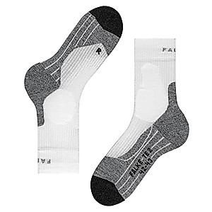 FALKE Men's TE2 Tennis Socks, Breathable Quick Dry, Mid Calf, Medium Cushion, Stabilizing High Protection Sock, White (White-Mix 2020), 10.5-11.5, 1 Pair