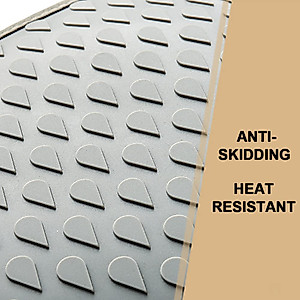 2 Pack Set Silicone Oven Mitts for Kitchen, Quality Oven Mitts with Quilted Liner, Heat and Slip Resistant Flexible Oven Gloves Pot Holders, 1 Pair