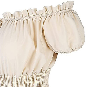 Renaissance Dress Women Renaissance Faire Costume Women Fairy Plus Size Ren Faire Dress Womens Pirate Costume Beige S