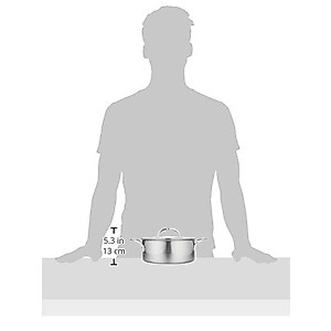 Hestan - NanoBond Collection - Titanium Stainless Steel 3-Quart Soup Pot with Lid - Toxin, PFAS, & Chemical Free Clean Cookware, Induction Cooktop Compatible