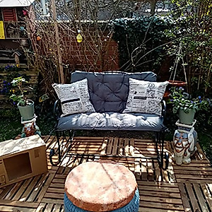 Swing Replacement Cushions Waterproof Bench Cushion for Outdoor Furniture Porch Soft Swing Cushions with Ties, Comfy Patio Chair Cushion Garden Decoration Lawn Chair Pads ( brown 60*40in/150*100cm)