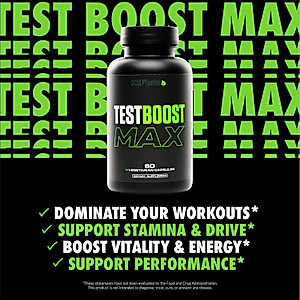 Sculpt Nation by V Shred Test Boost Max - Testosterone Supplement for Men - Tribulus Terrestris for Men - Natural Energy, Stamina, and Strength Booster - 60 Gluten Free Capsules