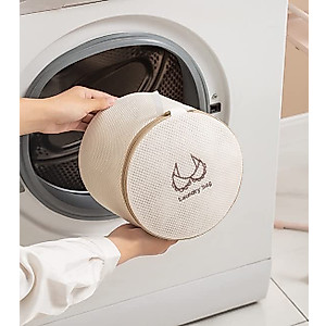 GIGIFULL 7 Pack White Mesh Laundry Bags for Delicates - Anti-Deformation Reusable Laundry Bags for Overcoat, Bra, Stocking, Blouses And Hosiery (7 pcs)