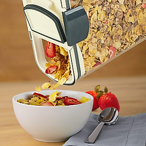 PrepWorks by Progressive 4.5-Quart Large Plastic Cereal Keeper Container with Airtight Lid and Measurement Markings, Clear