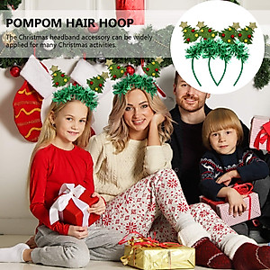 Beaupretty 2pcs Christmas Tree Headband Holiday Kids Supply Festival Headwear Ornament Christmas Costume Headband Christmas Tree Hair Bands Party Girls Hairband Felt Pop Child Latte Art