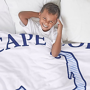 CafePress Preppy Vintage Blue Cape Cod Throw Blanket Super Soft Fleece Plush Throw Blanket, 60"x50"