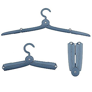 WALNUT Travel Portable Folding Hanger Multi-Functional Travel Hanger Camping Travel Clothing Drying Cloth Hangers Storage (Color : Gray)