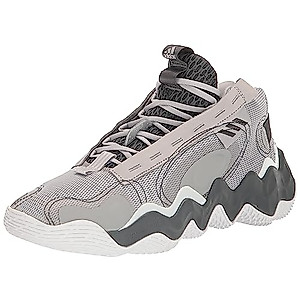 adidas Exhibit B Womens Mid Basketball Shoe, Grey/White/Team Dark Grey, 11.5